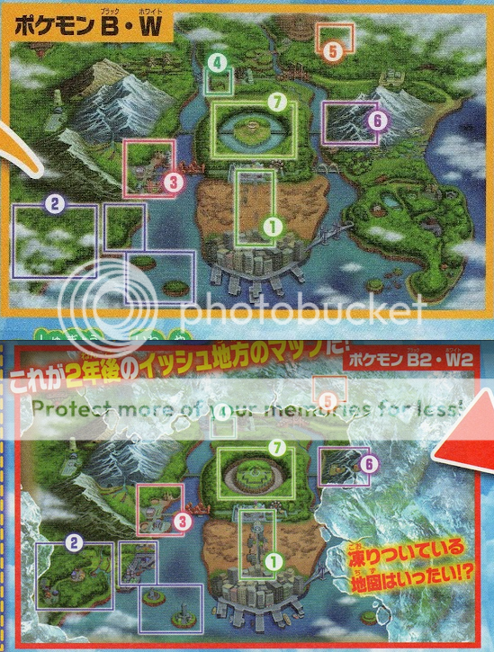 Comparación oficial del mapa de Unova. - Liga Pokémon!