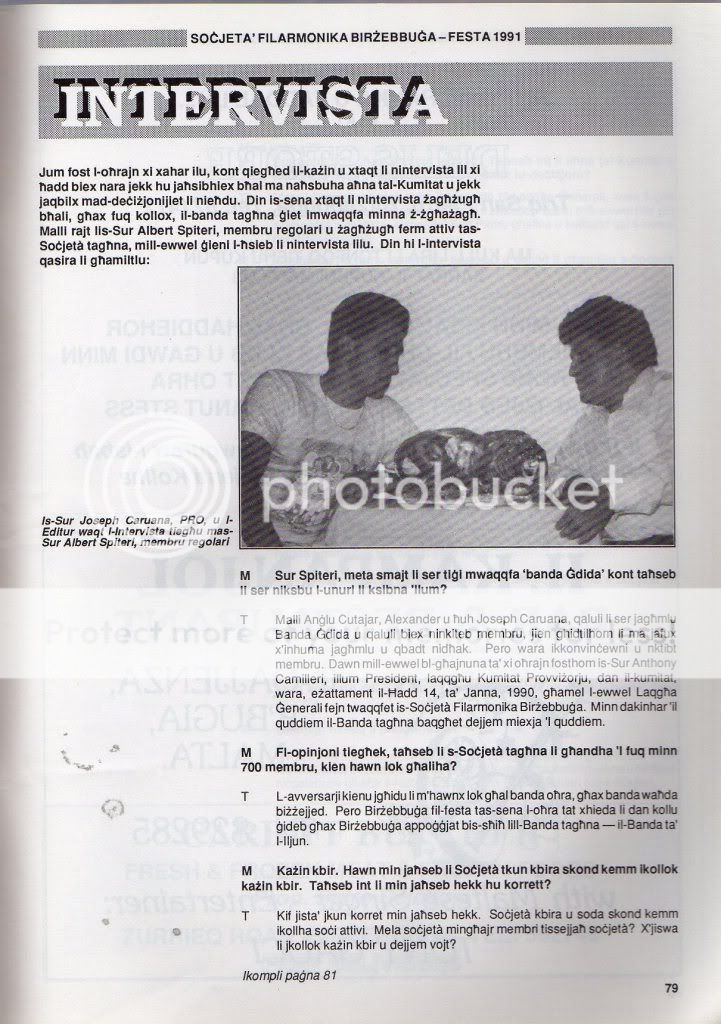 Intervista Lil Albert Spiteri (1991)